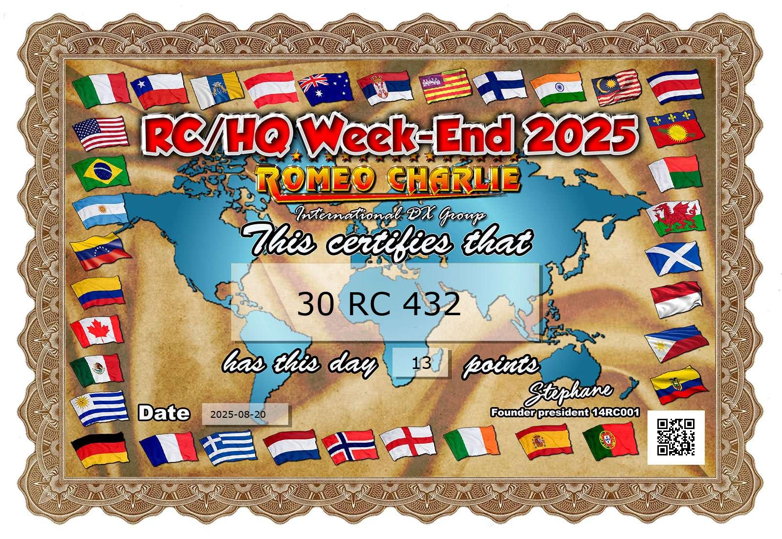 RC/HQ Week-end 2025 Trophy - RCQSL.com
